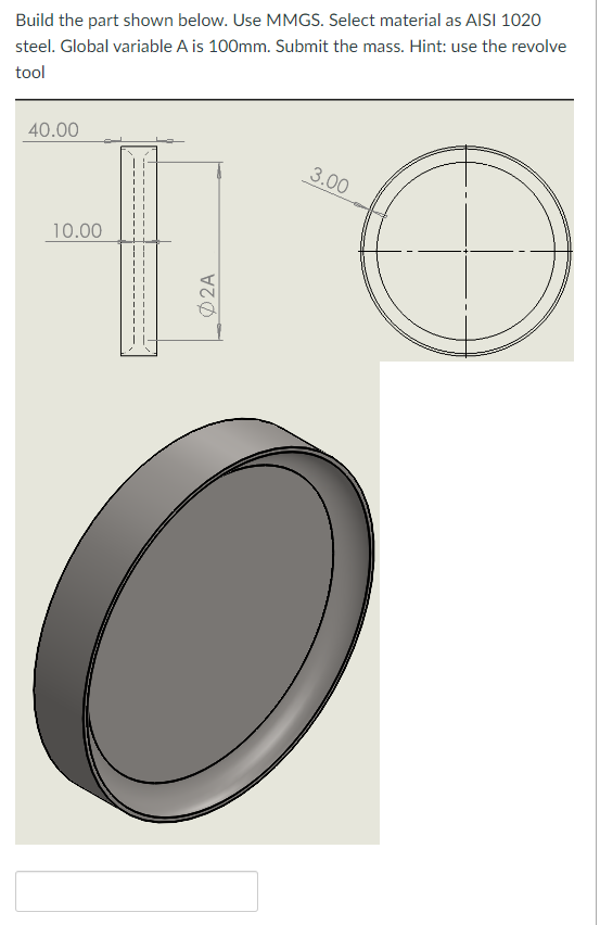 Solved PLEASE SHOW STEP BY STEP IN SOLIDWORKS ON HOW TO DO | Chegg.com