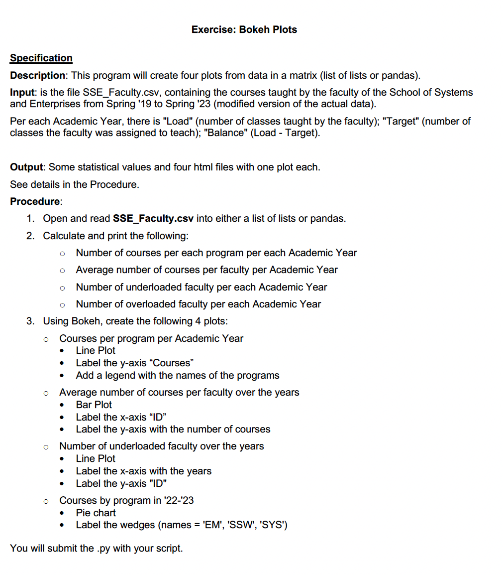 Solved Exercise Bokeh Plots Specification Description This 