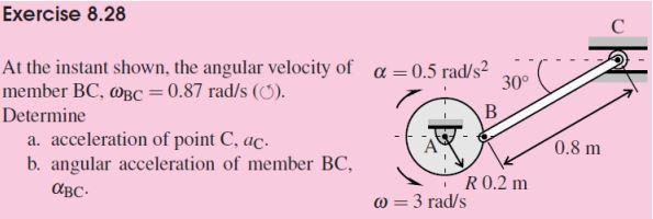Solved Exercise 8.28 At the instant shown, the angular | Chegg.com