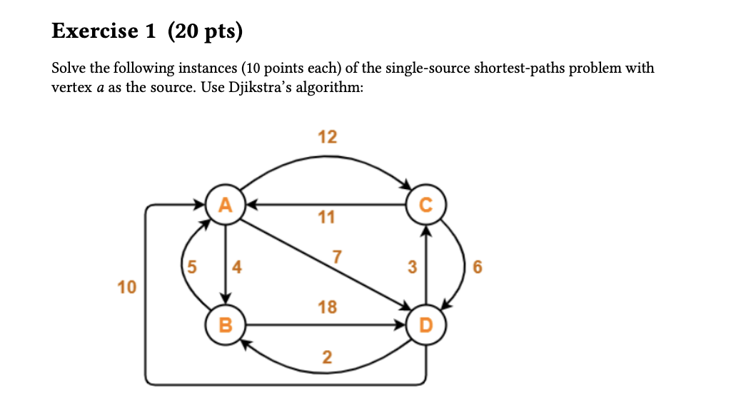 Solved Solve The Following Instances 10 Points Each Of The 9329