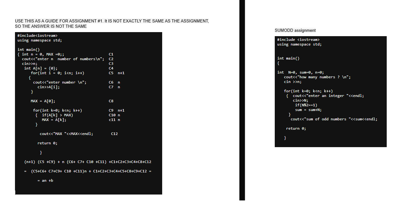 Solved Write the complete runnnig time function for the | Chegg.com