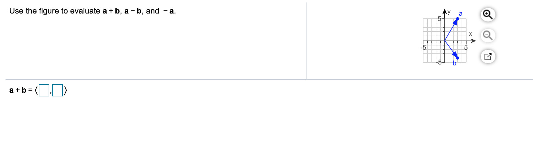 Solved Use the figure to evaluate a+b, a-b, and | Chegg.com