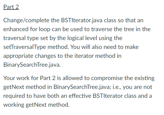 Solved BSTIterator:package iterators;import | Chegg.com
