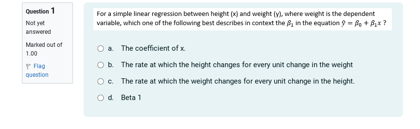 Solved For a simple linear regression between height (x) and | Chegg.com