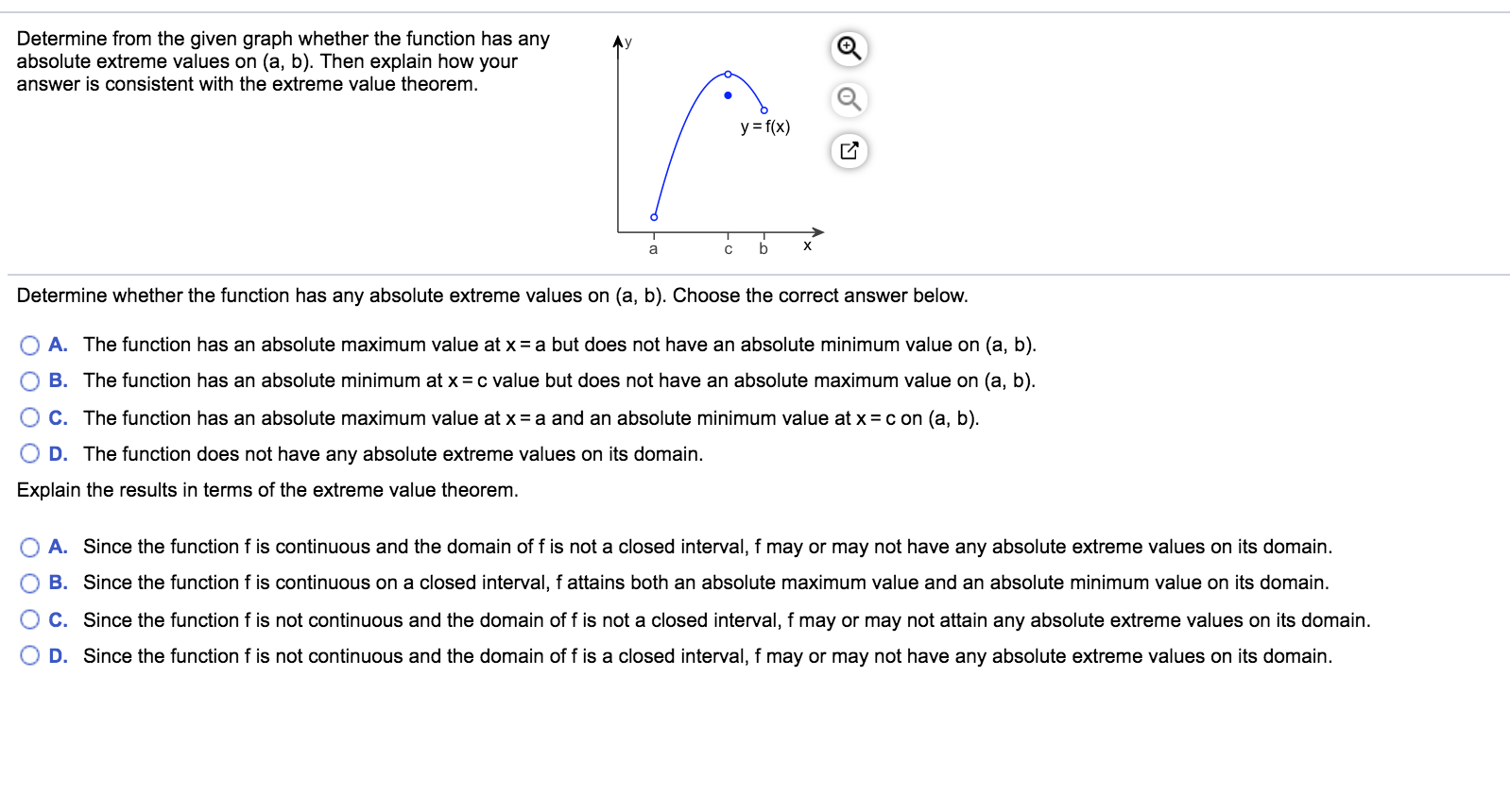 Solved Determine from the given graph whether the function | Chegg.com