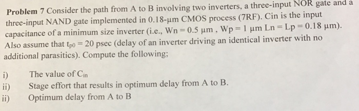 Problem 7 Consider the path from A to B involving two | Chegg.com