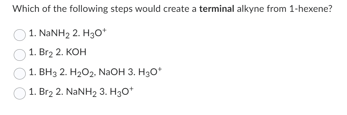 Solved Which of the following steps would create a terminal | Chegg.com