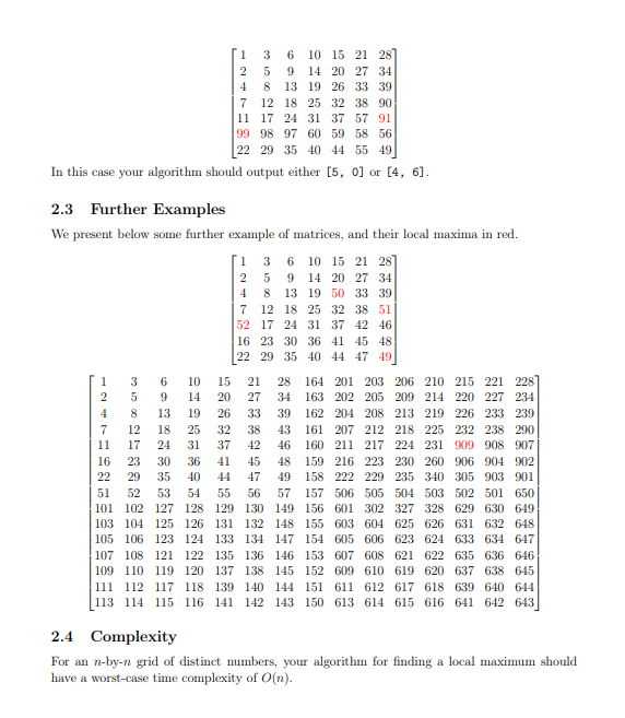 Solved 2 Finding a Local Maximum (3 marks + 1 mark for | Chegg.com