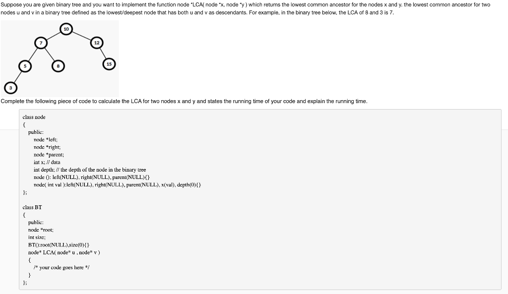 Solved Suppose you are given binary tree and you want to | Chegg.com