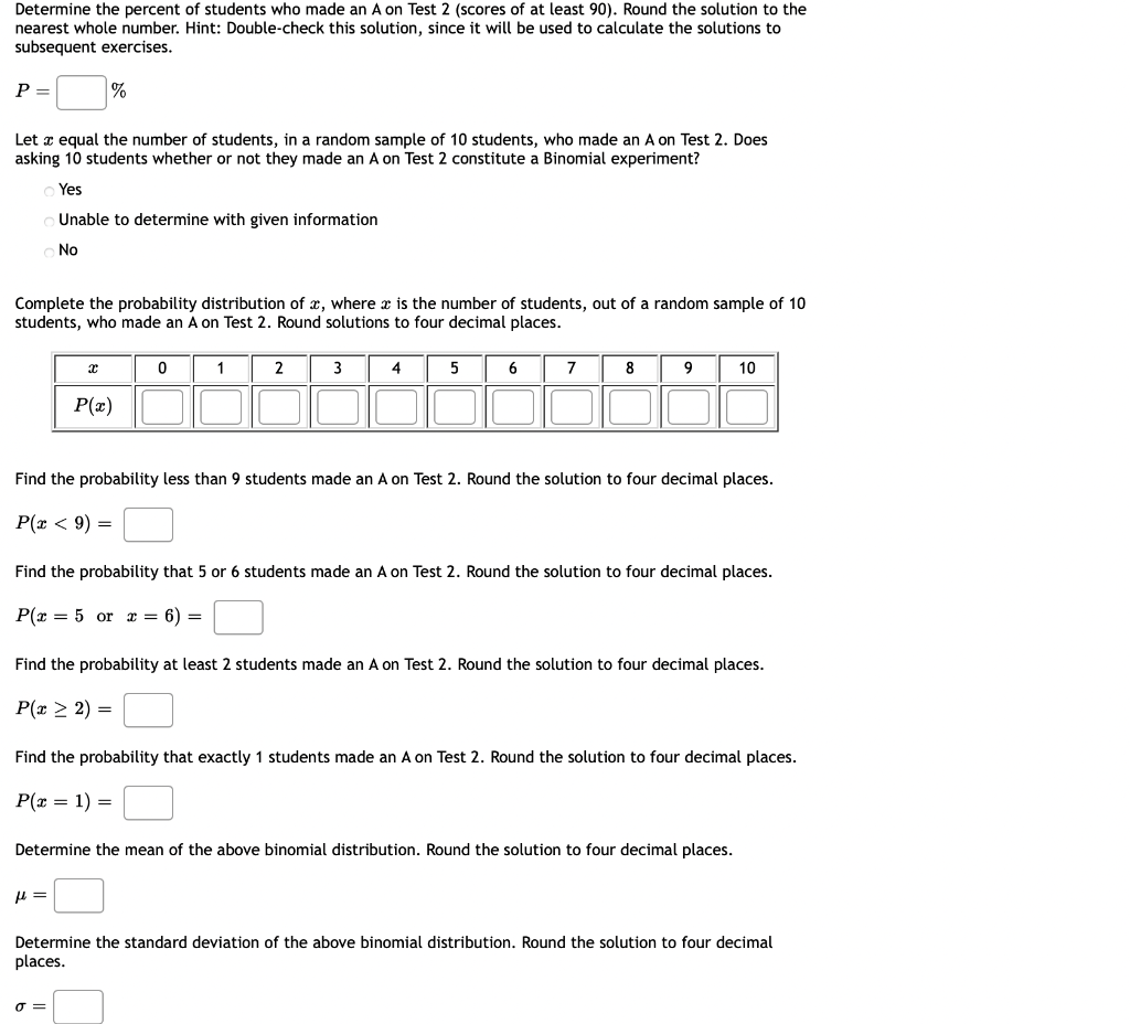 Solved Using the provided data, complete the following | Chegg.com