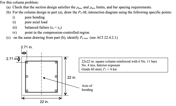 For this column problem: (a) Check that the section | Chegg.com
