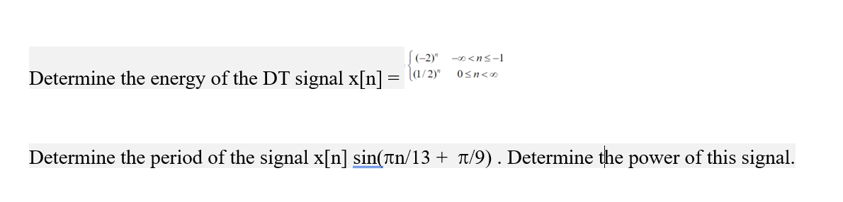 Solved Determine the energy of the DT signal | Chegg.com