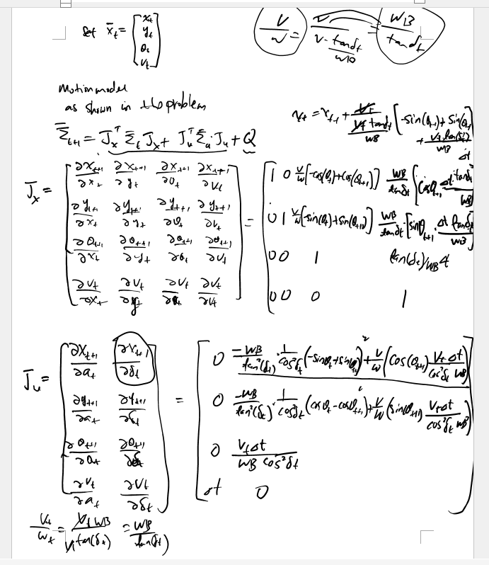 Solved For the extended Kalman filtering algorithm, | Chegg.com
