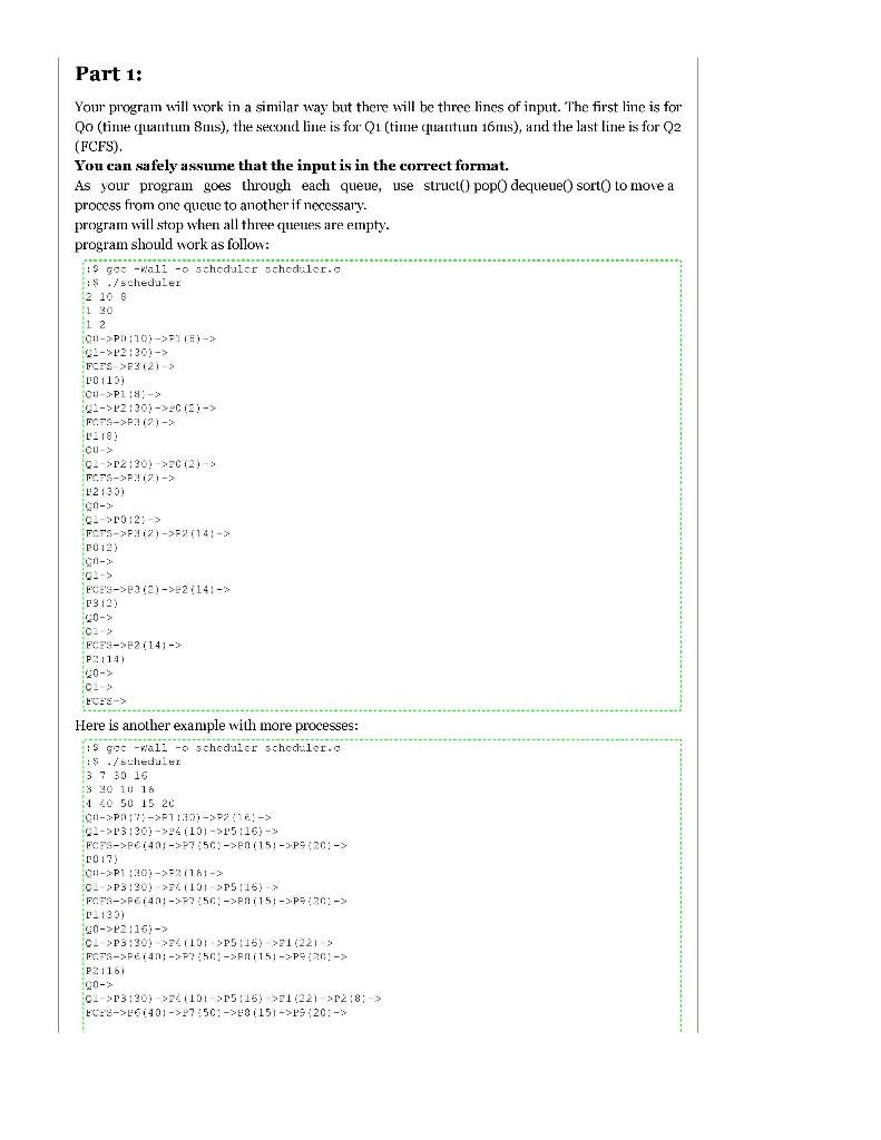Solved A c program that has the same output as the example | Chegg.com