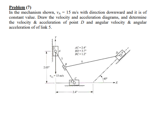Solved using graphical approach: acceleration diagrams the | Chegg.com