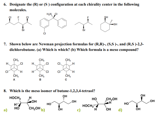 Solved Designate the (R) or (S) configuration at each | Chegg.com