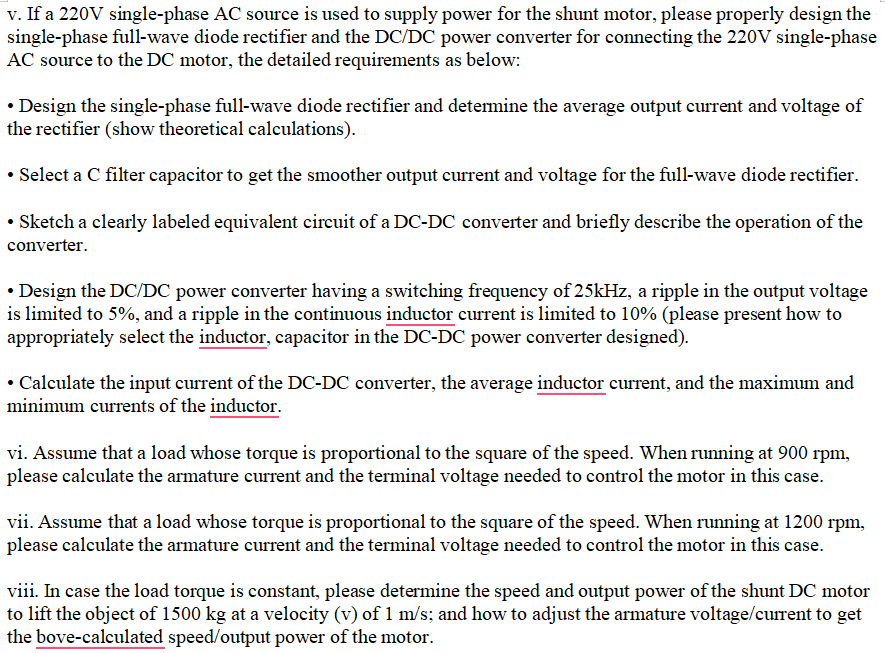 Solved by an EXPERT v . ﻿If a 220 ﻿V single-phase AC source is used to | Chegg.com