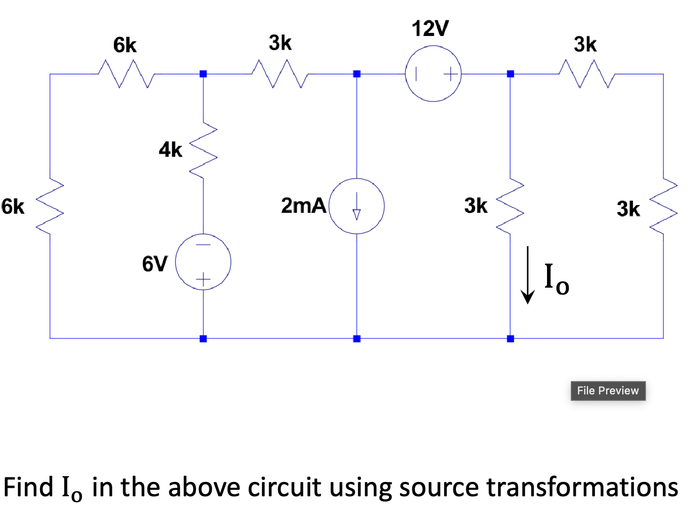 Solved Find Io ﻿in the above circuit using source | Chegg.com
