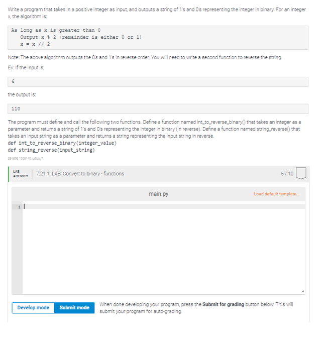 Solved The program must define and call the following two | Chegg.com