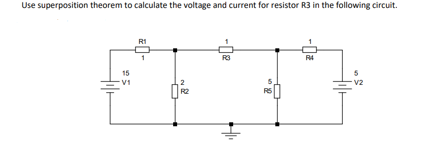 Solved Use superposition theorem to calculate the voltage | Chegg.com