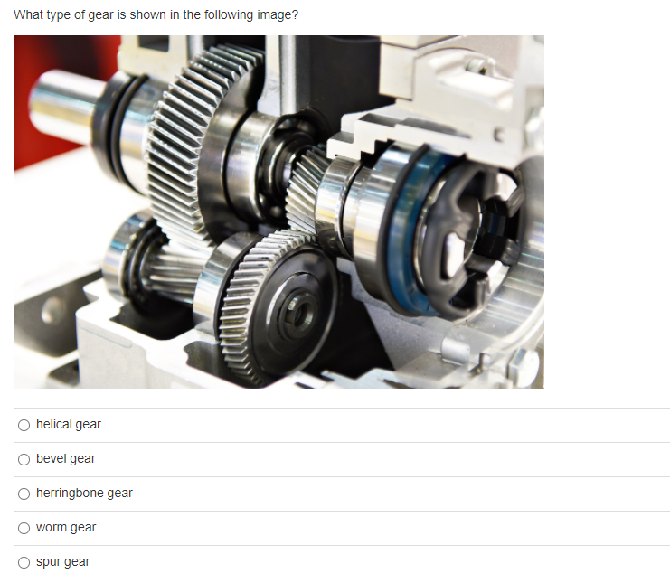 Solved What type of gear is shown in the following image? | Chegg.com
