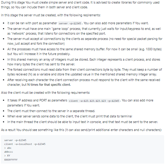 Solved During this stage You must create simple server and | Chegg.com