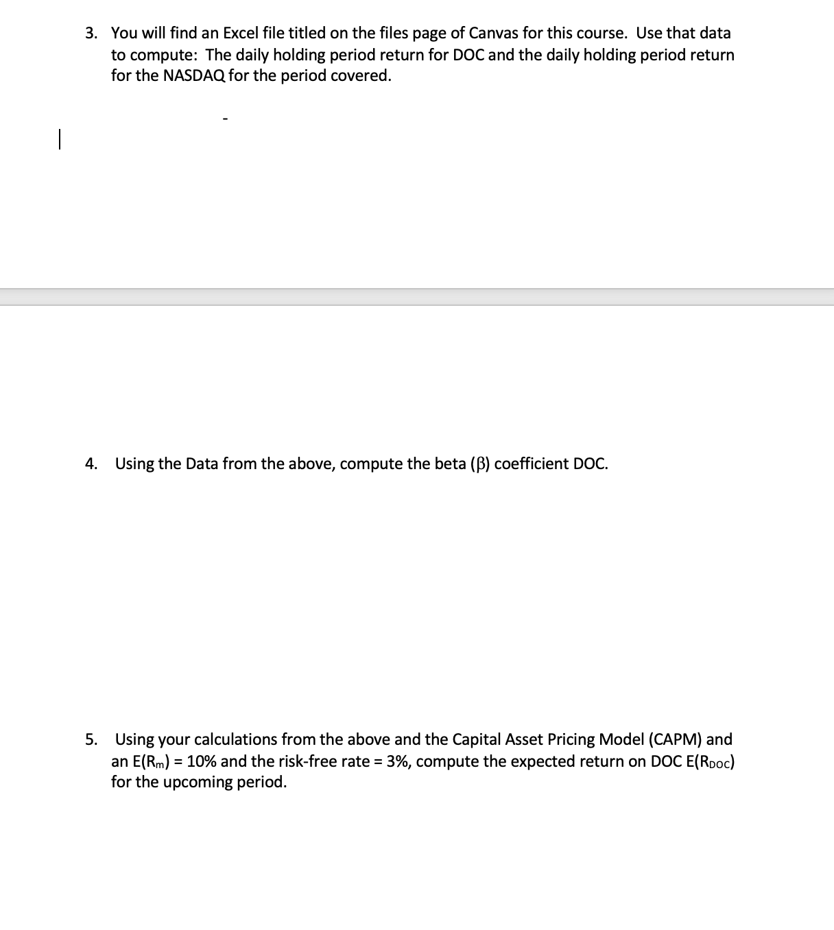 Solved You will find an Excel file titled on the files page | Chegg.com