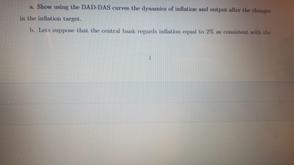 Solved 2 Dynamic AS-AD Model The dynamic aggregate demand | Chegg.com