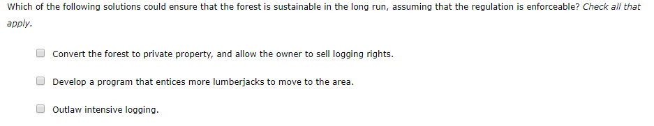 Solved The forest is an example of (a private good / a club | Chegg.com