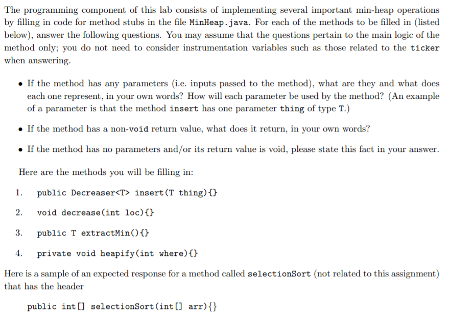Solved The programming component of this lab consists of | Chegg.com