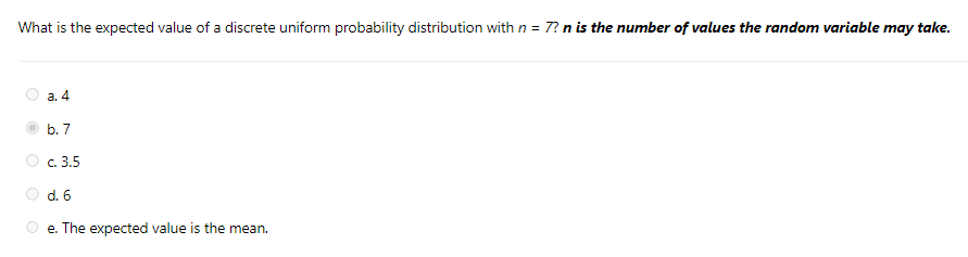 Solved What is the expected value of a discrete uniform | Chegg.com