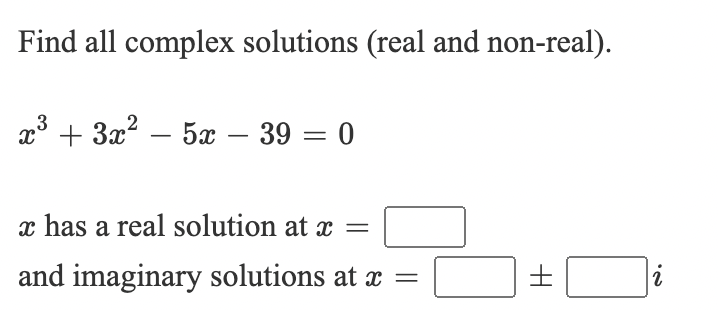 Solved Find all complex solutions (real and non-real). 23 + | Chegg.com