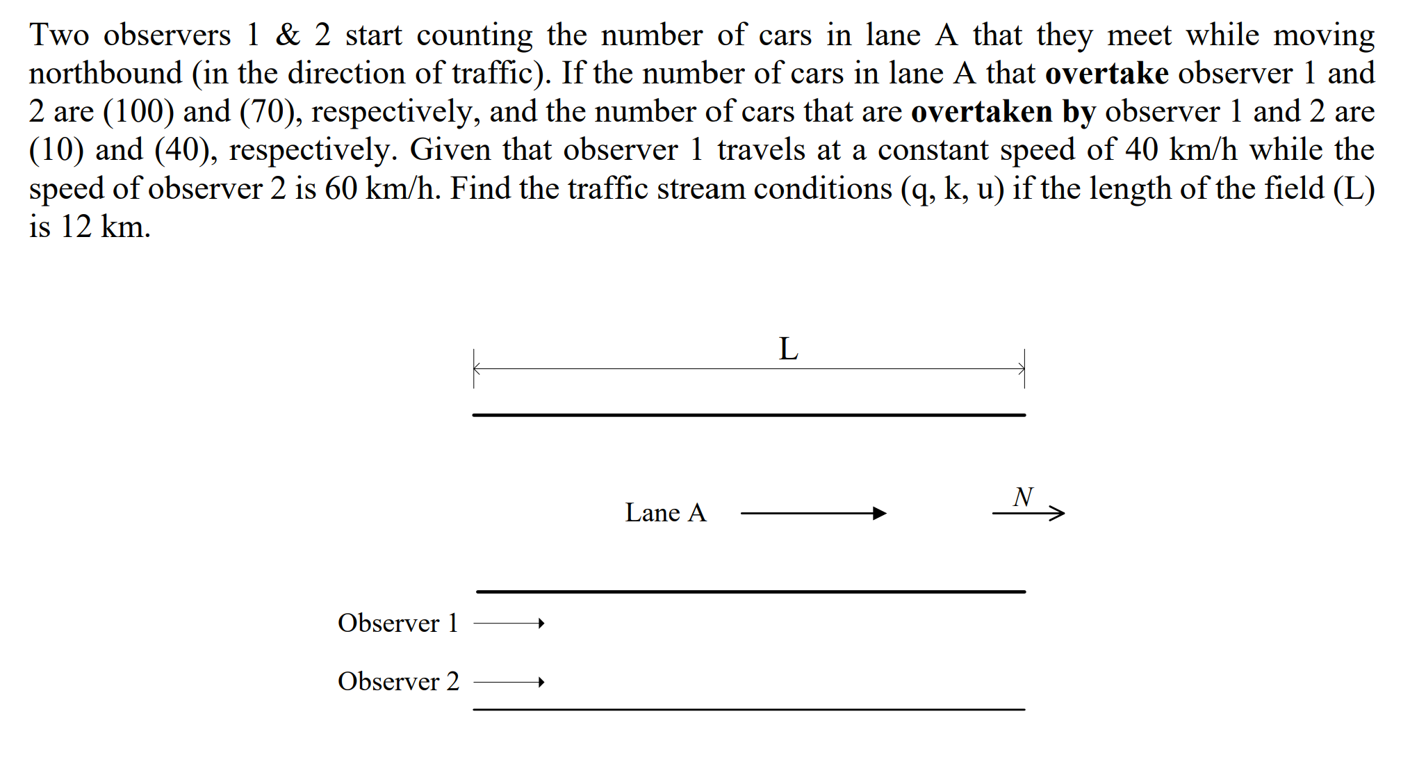 Solved Two observers 1 \& 2 start counting the number of | Chegg.com
