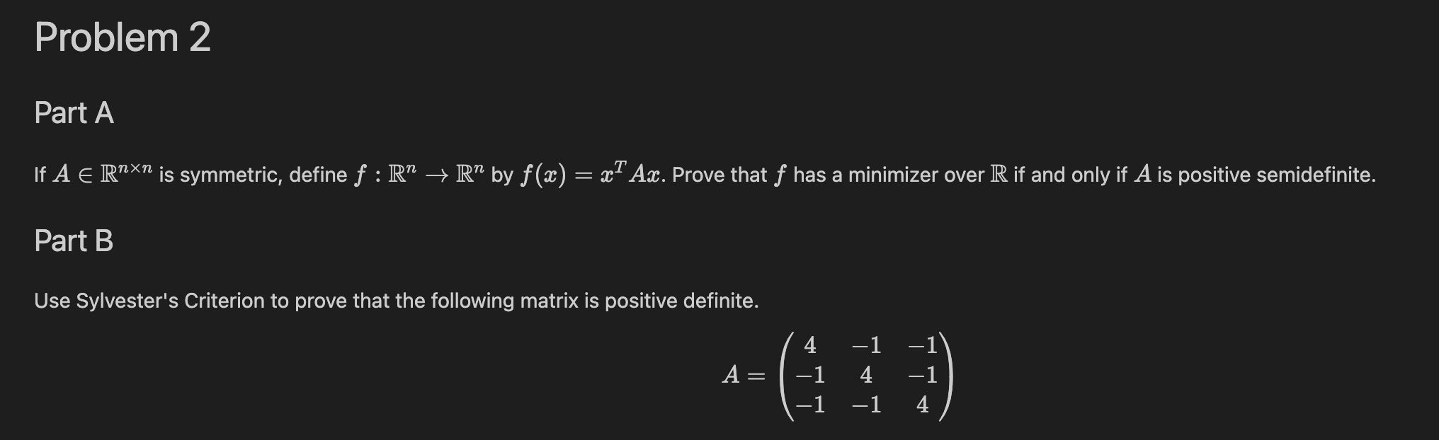 Solved Question Regarding The Semidefinite Matrix And