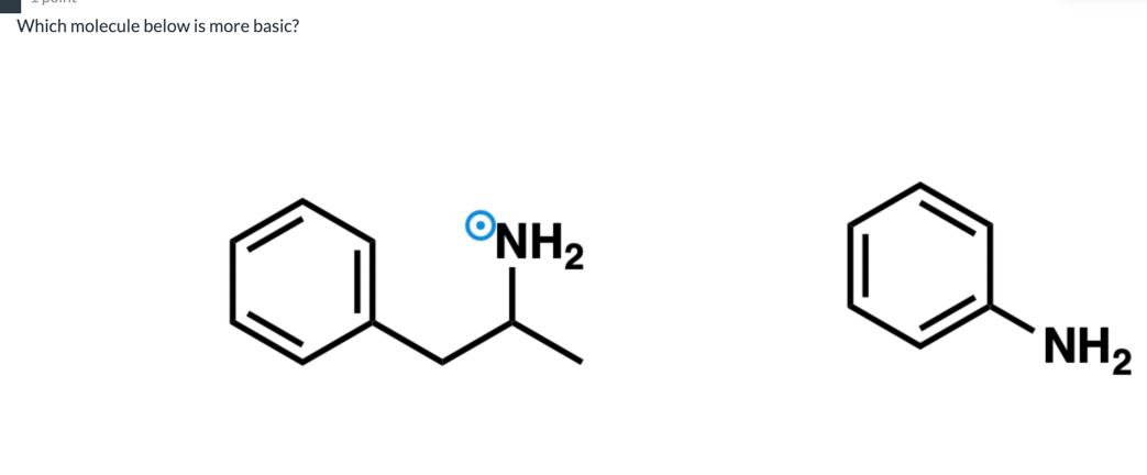 Solved Which molecule below is more basic? ©NH2 NH2 | Chegg.com