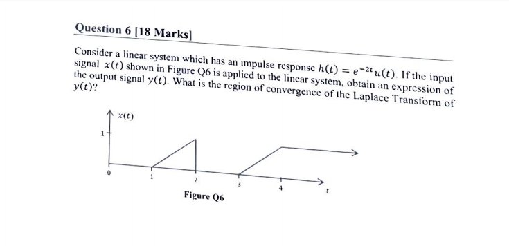 Solved Question 6 [18 Marks] Consider a linear system which | Chegg.com