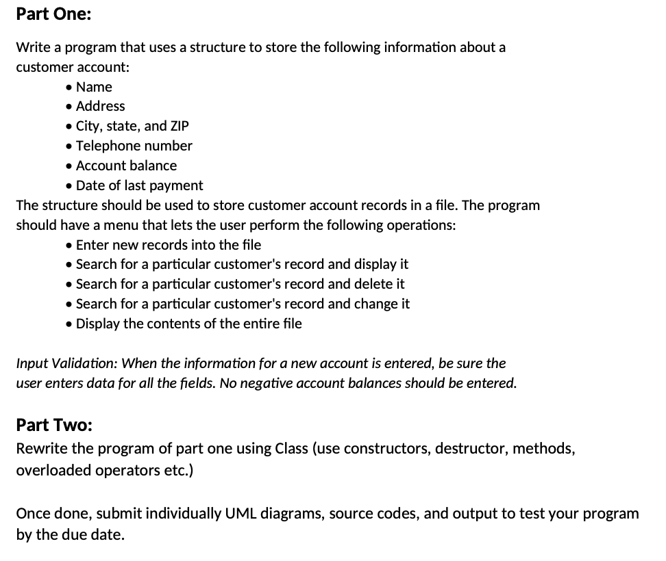Solved Part One: Write a program that uses a structure to | Chegg.com