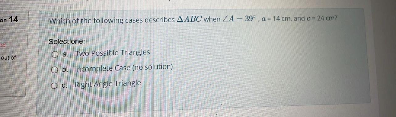 Solved Which of the following cases describes ABC when | Chegg.com