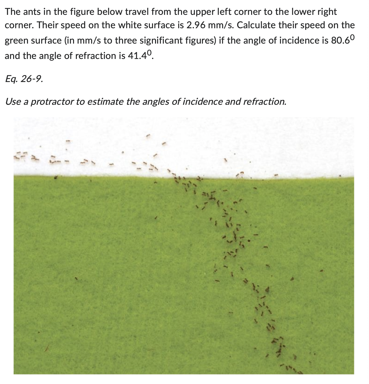 Solved The ants in the figure below travel from the upper | Chegg.com