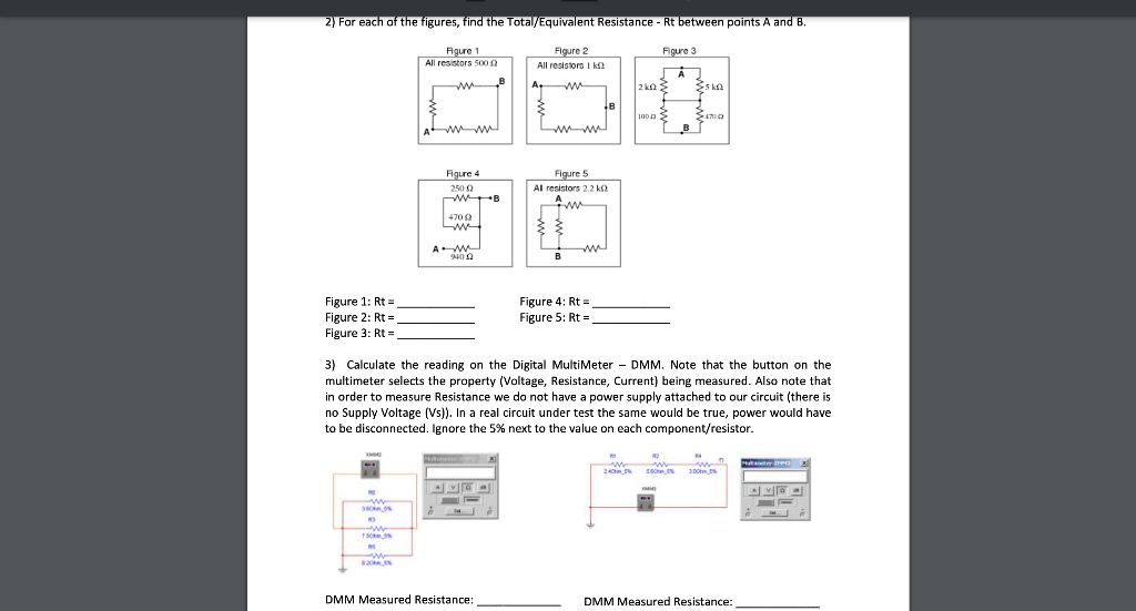 Solved DIRECTIONS: Solve the following circuits by hand, | Chegg.com