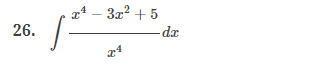 Solved by differentiation.22. ∫(4x3+1)dx26. ∫x4x4−3x2+5dx30. | Chegg.com