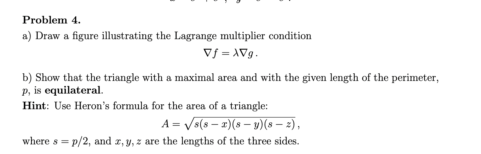 Solved Problem 4.a) ﻿Draw a figure illustrating the Lagrange | Chegg.com