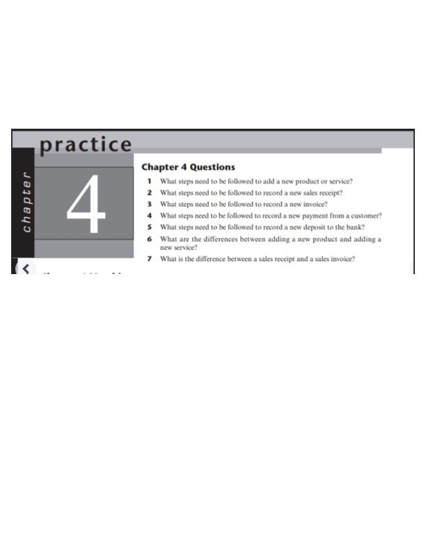 Solved practice chapter 4 Chapter 4 Questions 1 What steps | Chegg.com