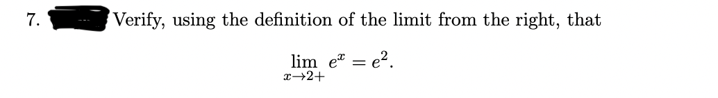 Solved Verify, using the definition of the limit from the | Chegg.com