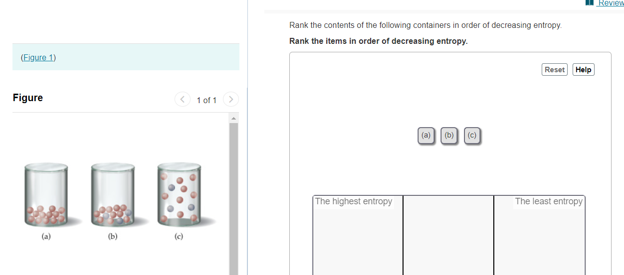 Solved Rank The Contents Of The Following Containers In