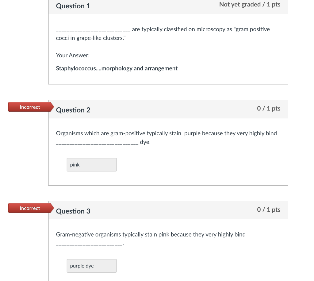 Solved Question 1 Not yet graded / 1 pts are typically | Chegg.com
