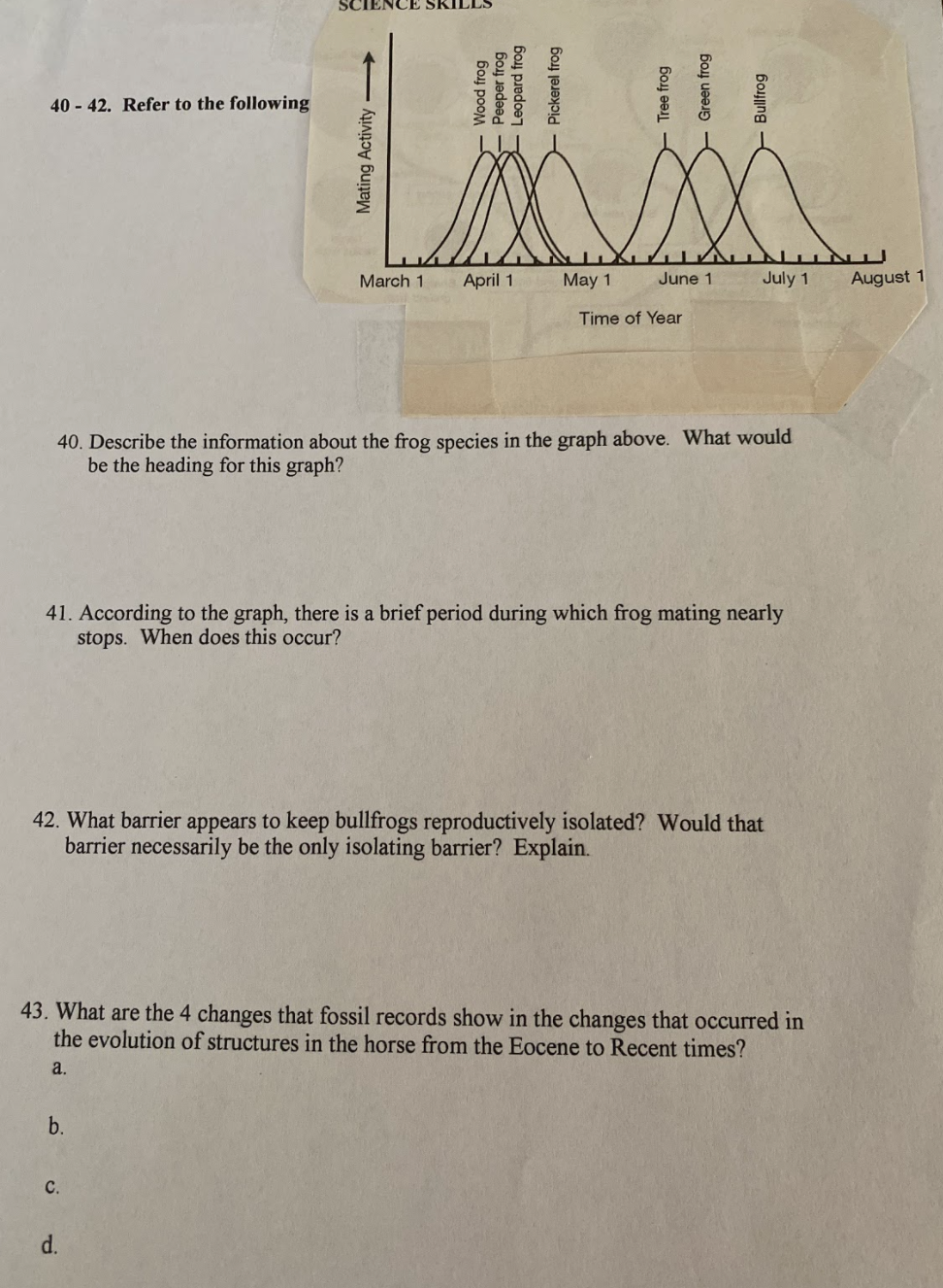 Solved SCIENC 40 - 42. Refer to the following Mating | Chegg.com