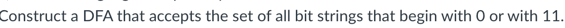 Solved Construct a DFA that accepts the set of all bit | Chegg.com