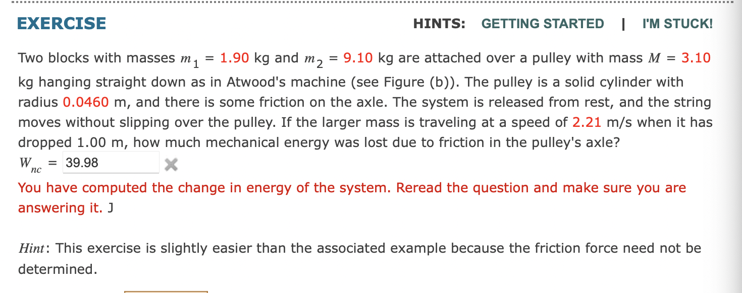 Solved Two blocks with masses m1=1.90 kg and m2=9.10 kg are | Chegg.com