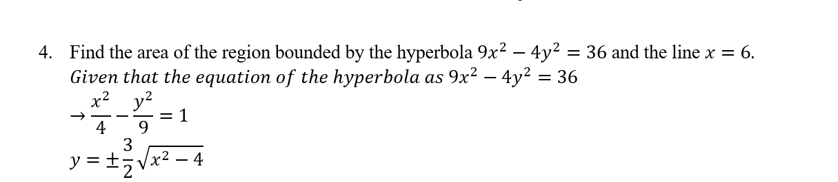 Solved 4. Find the area of the region bounded by the | Chegg.com